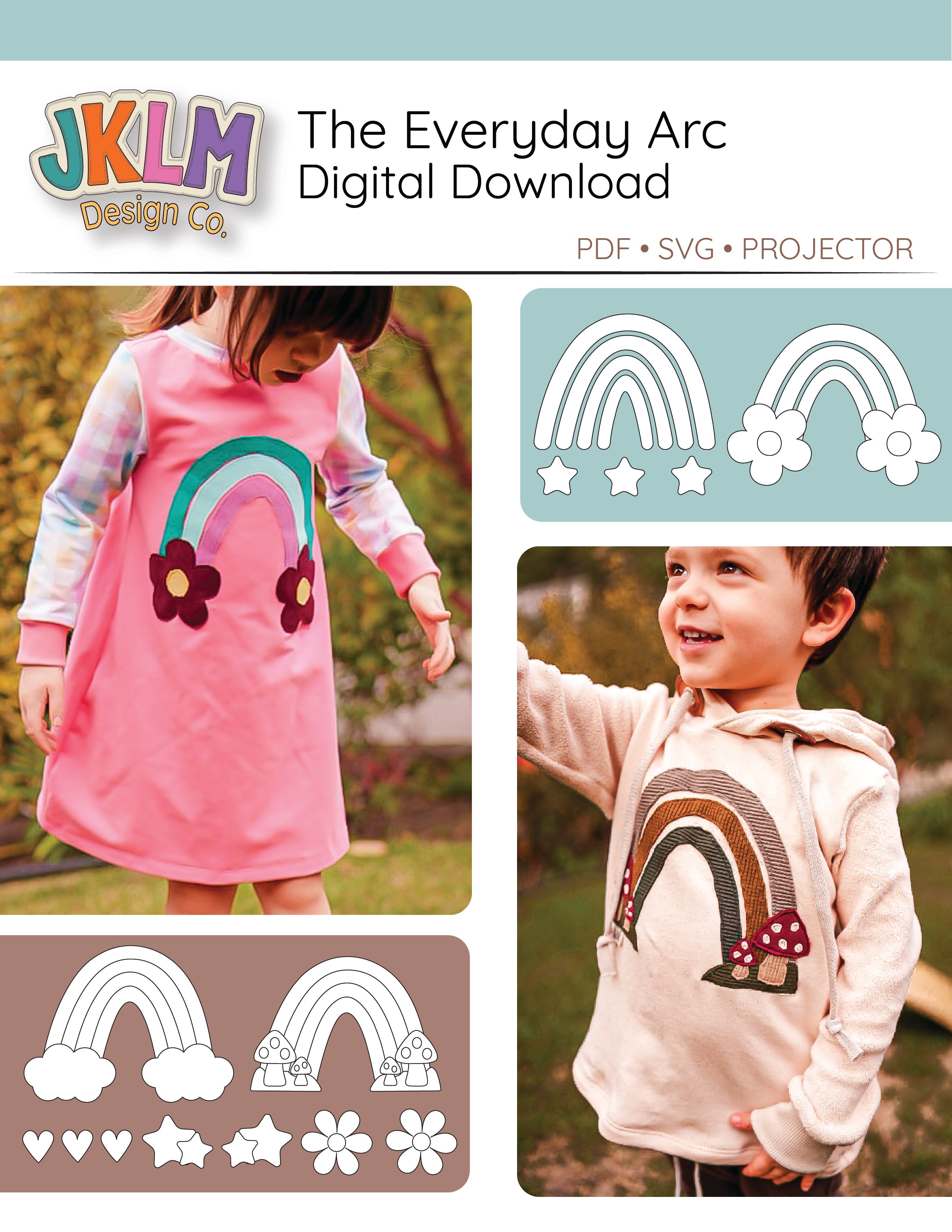 The Everyday Arc Appliqué Set - Digital Download – JKLM Design Co.