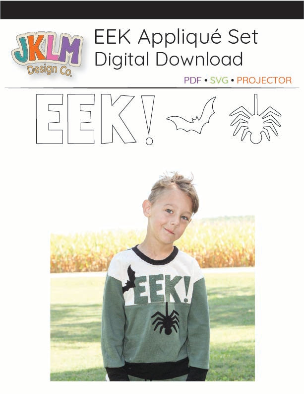 EEK Applique Set - Digital Download – JKLM Design Co.